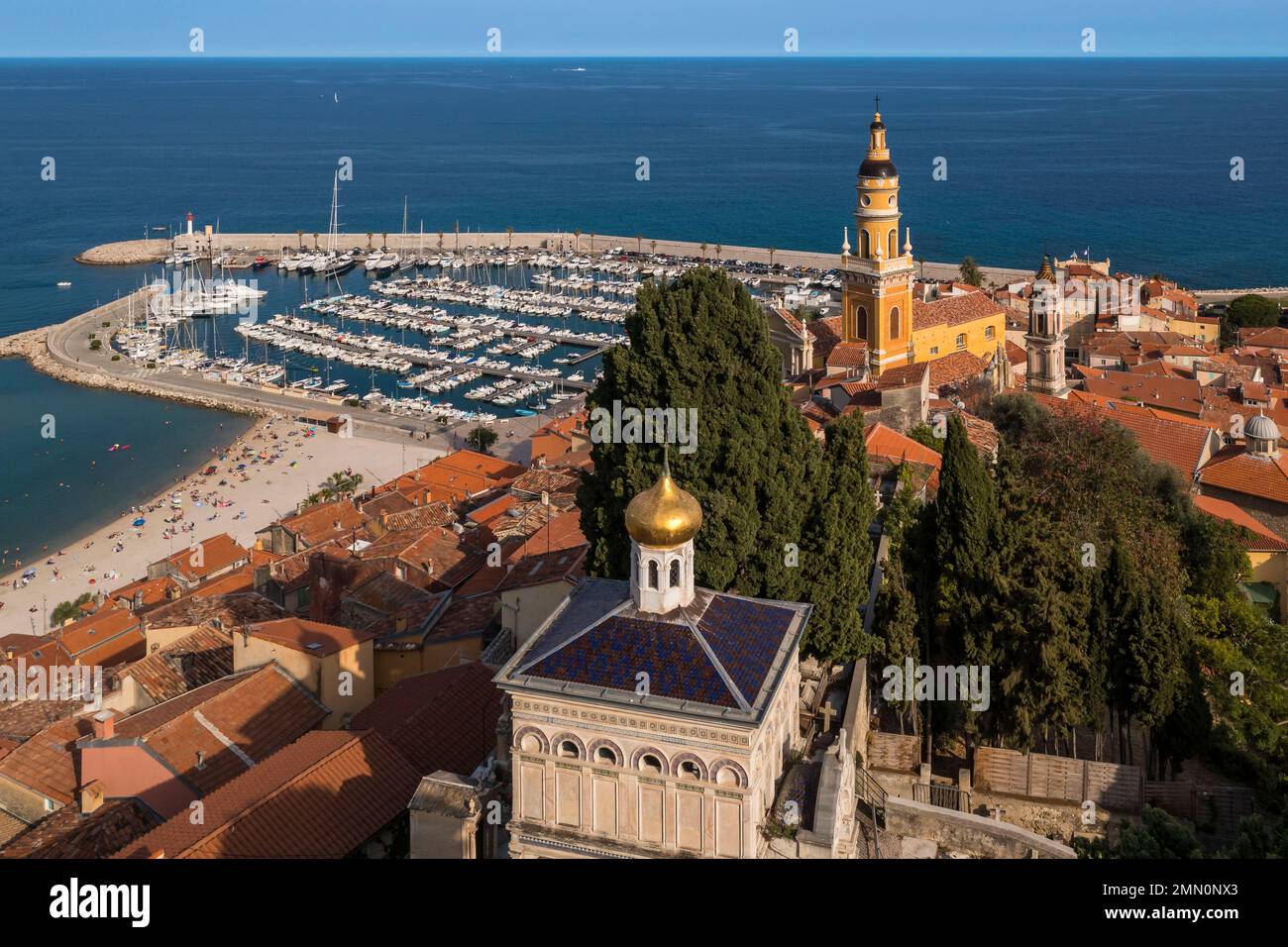 France, Alpes-Maritimes, Menton, old town, the Old Castle cemetery ...