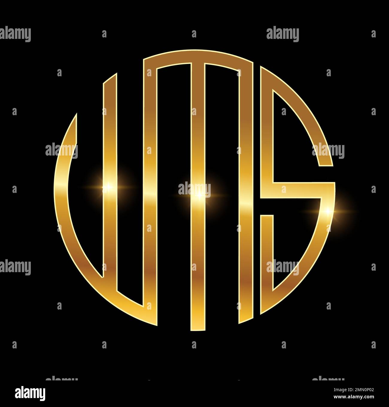 A vector Illustration in black background with gold shine effect of ...