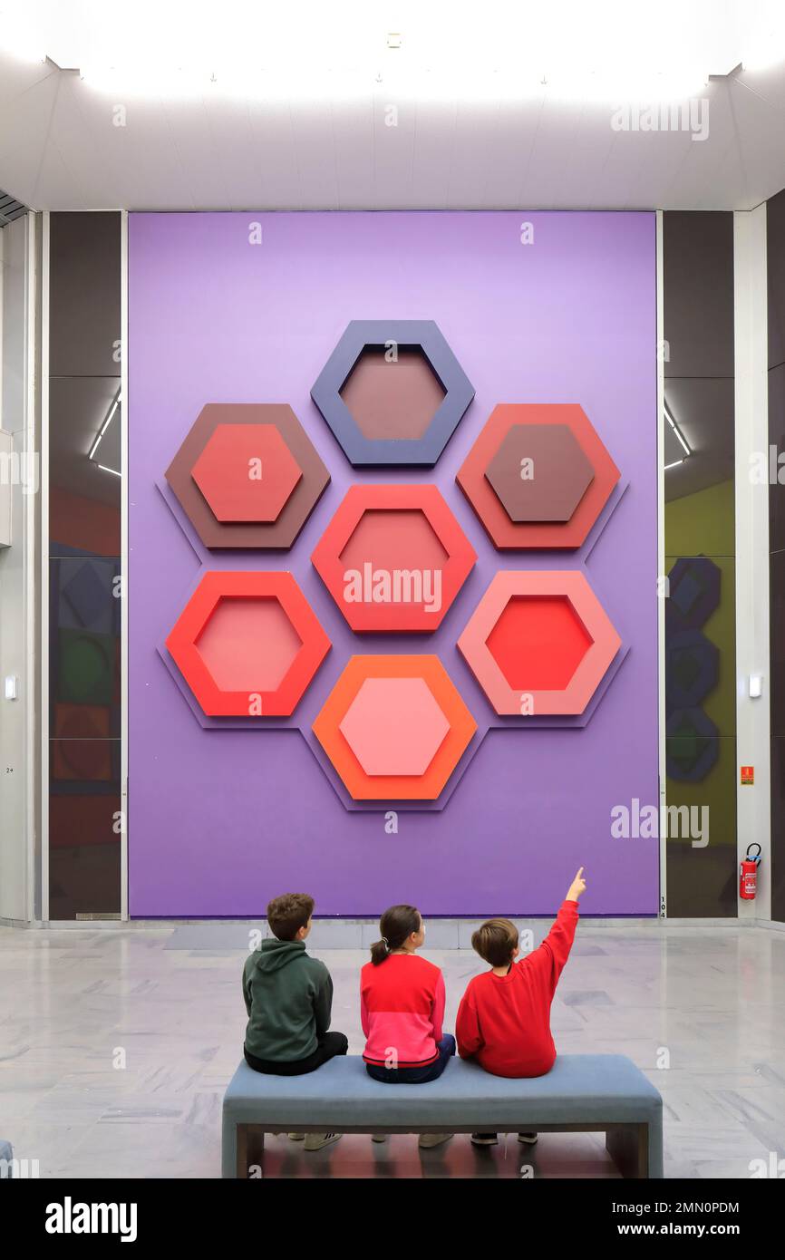 France, Bouches du Rhone, Aix en Provence, Vasarely Foundation erected ...