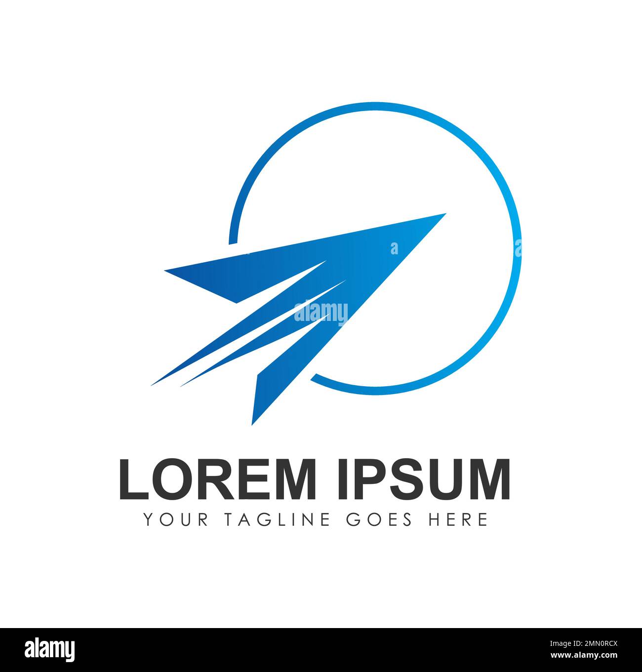 Paper Plane Circle Vector Illustration Logo in white background ...