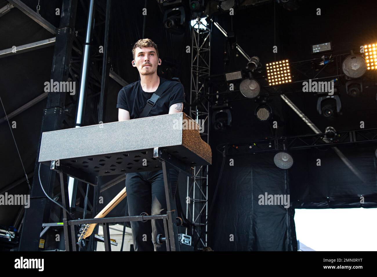 Alex Babinski of PVRIS seen at Forecastle Music Festival at Waterfront ...