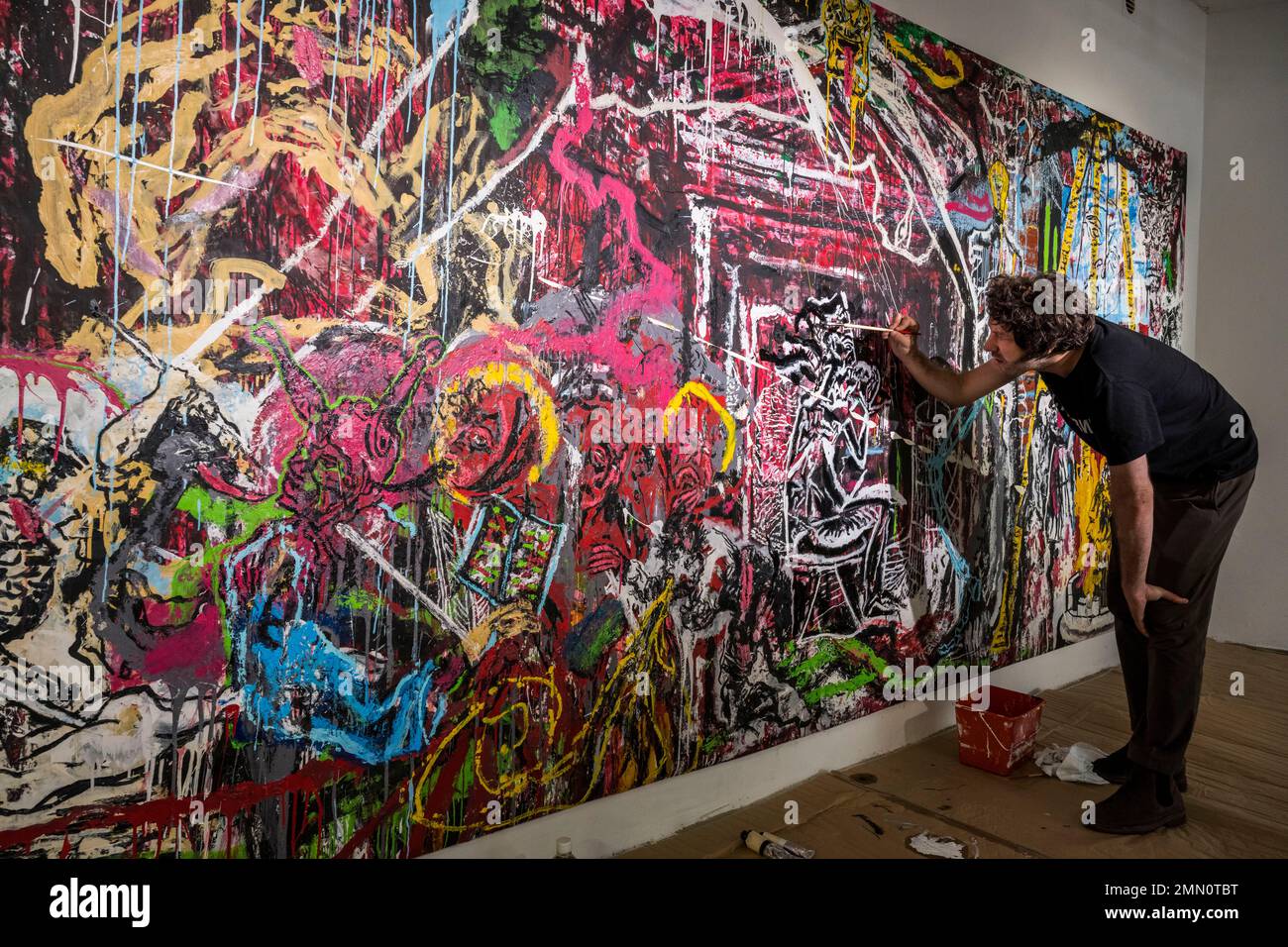 France, Alpes-Maritimes, Cannes, the artist Orsten Groom during his ...