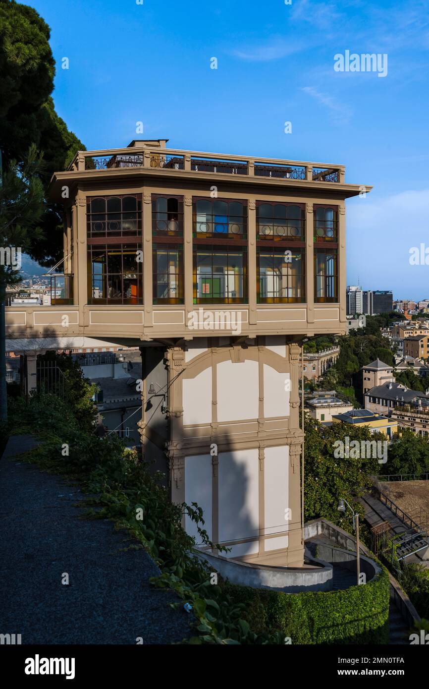 Italy, Liguria, Genoa, the Belvedere of Castelletto, Castelletto ...