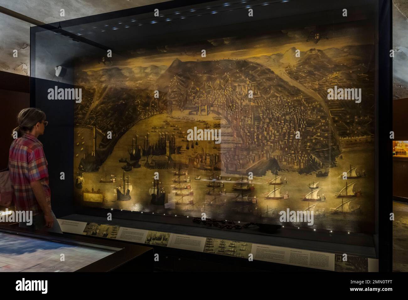 Old port of genoa map hi-res stock photography and images - Alamy