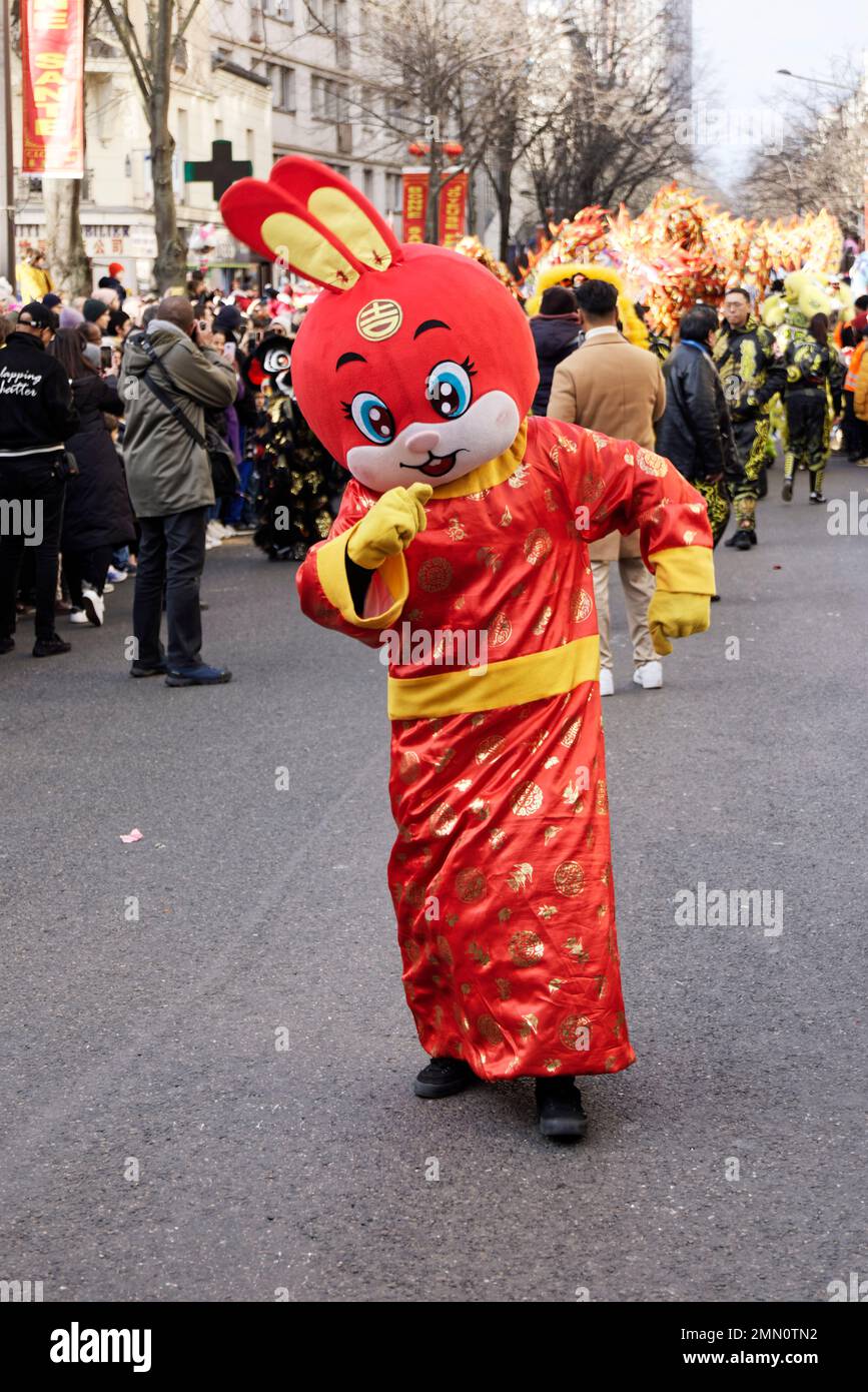 Paris, France. 29th Jan, 2023. Chinese New Year parade celebrating this ...