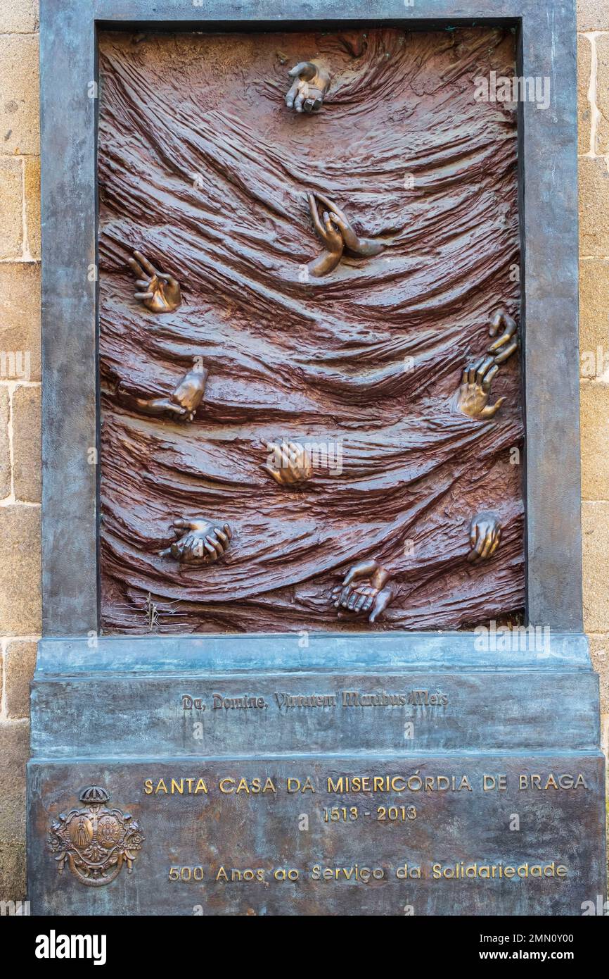 Portugal, Northern Region, Braga, Memorial to the 500th anniversary of ...