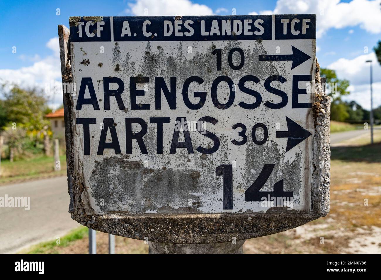 France, Landes, Landes de Gascogne Regional Natural Park, old Michelin ...