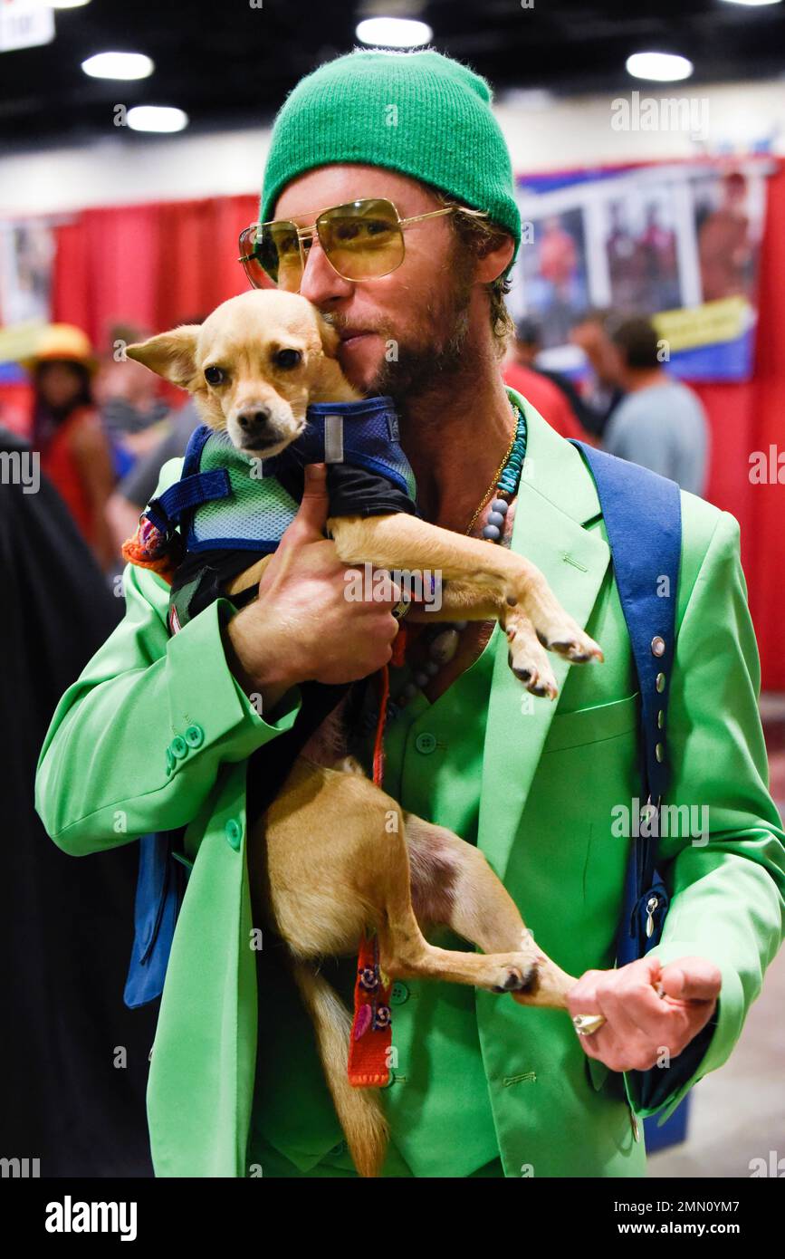 Greg Cipes 'Beast Boy' and his dog, Wingman G Cipes attend Florida ...