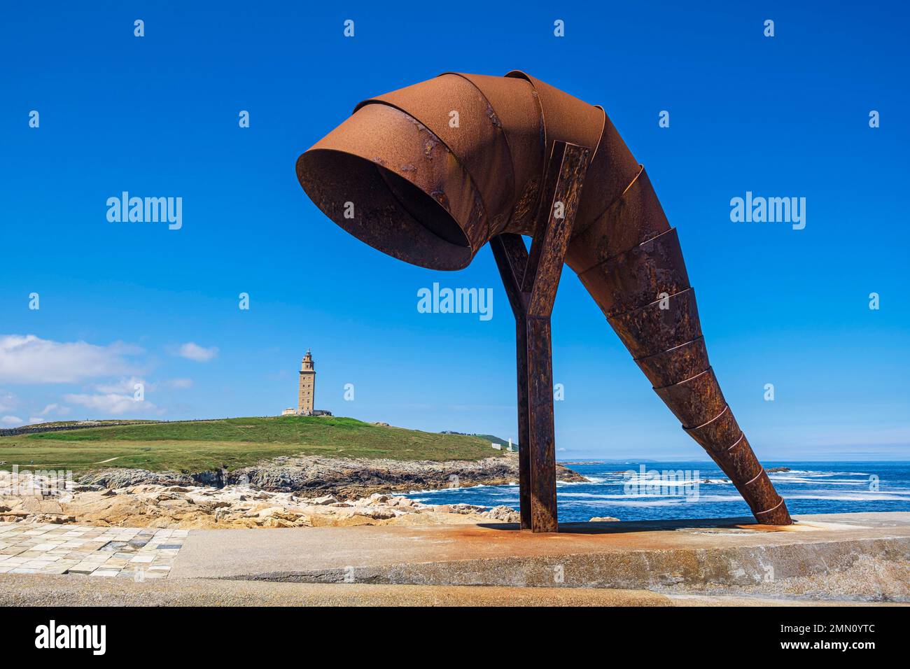 Spain, Galicia, A Coruña, Sculptures Park of the Hercules Tower, Conch ...