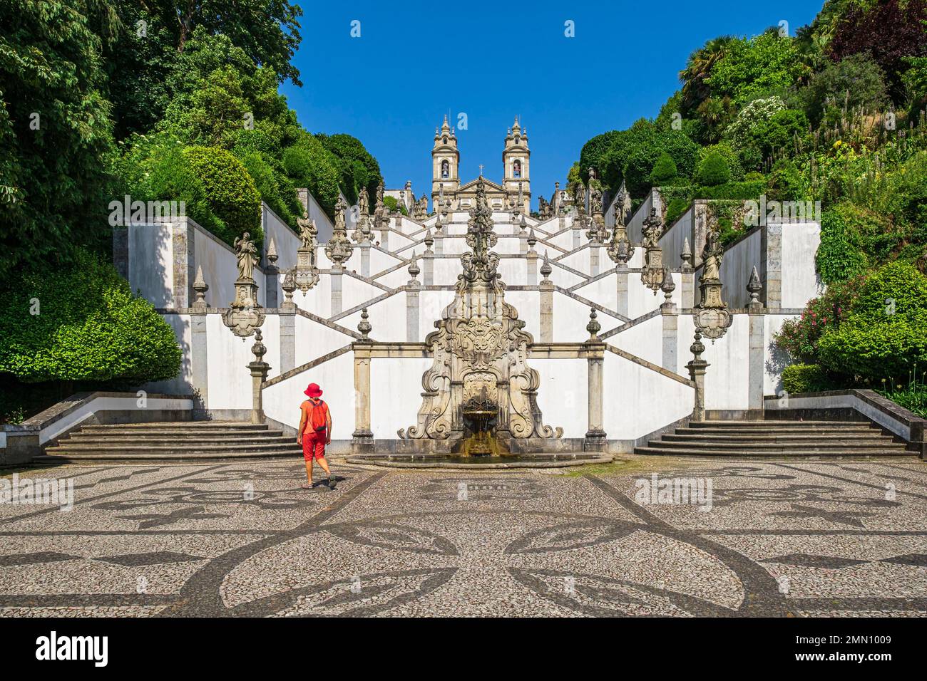 Portugal, Northern Region, Braga, sanctuary of Bom Jesus do Monte, a ...