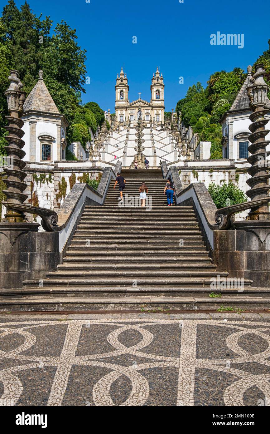 Portugal, Northern Region, Braga, sanctuary of Bom Jesus do Monte, a ...