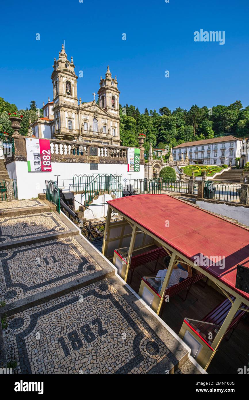 Portugal, Northern Region, Braga, sanctuary of Bom Jesus do Monte, a ...