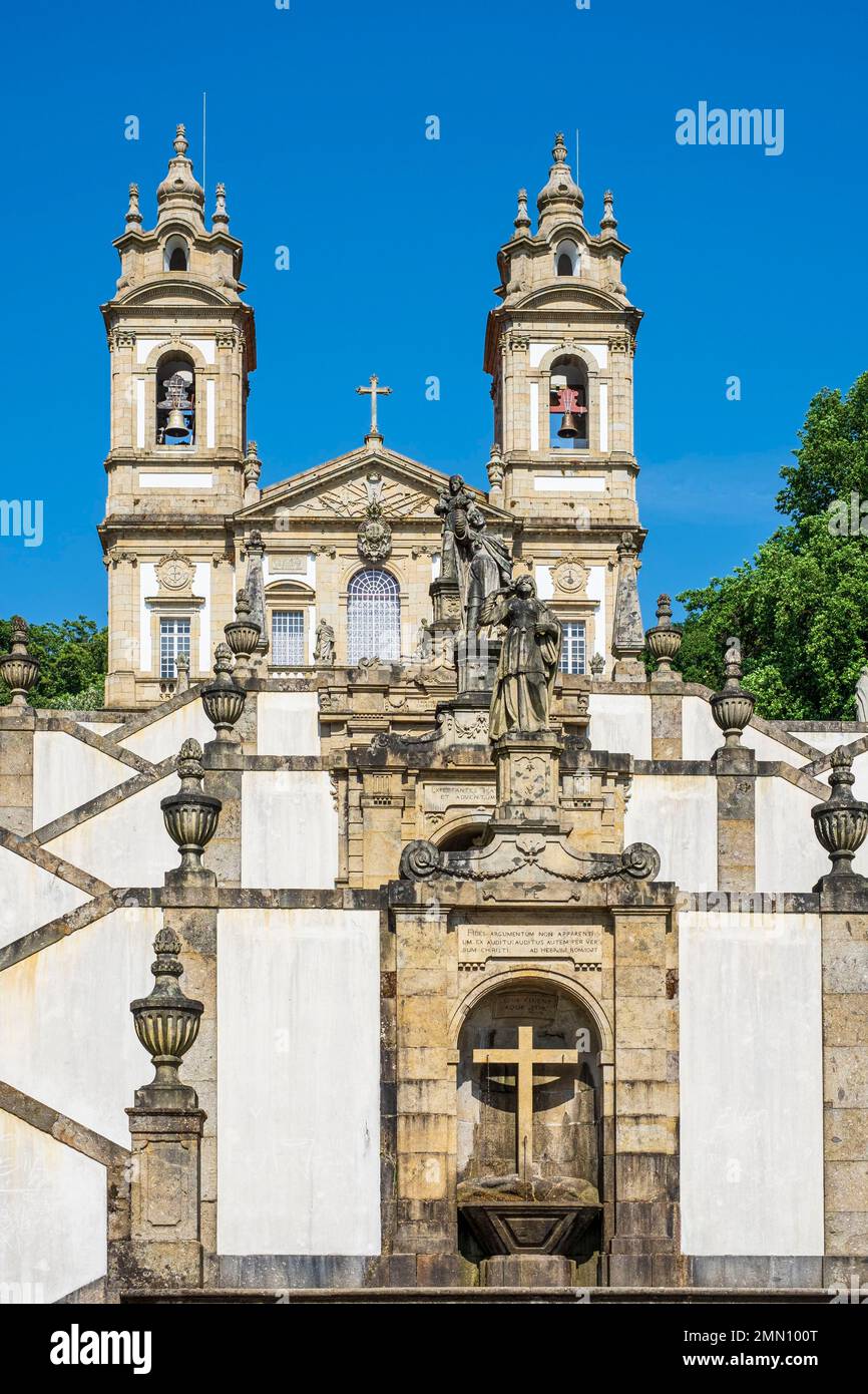 Portugal, Northern Region, Braga, sanctuary of Bom Jesus do Monte, a ...