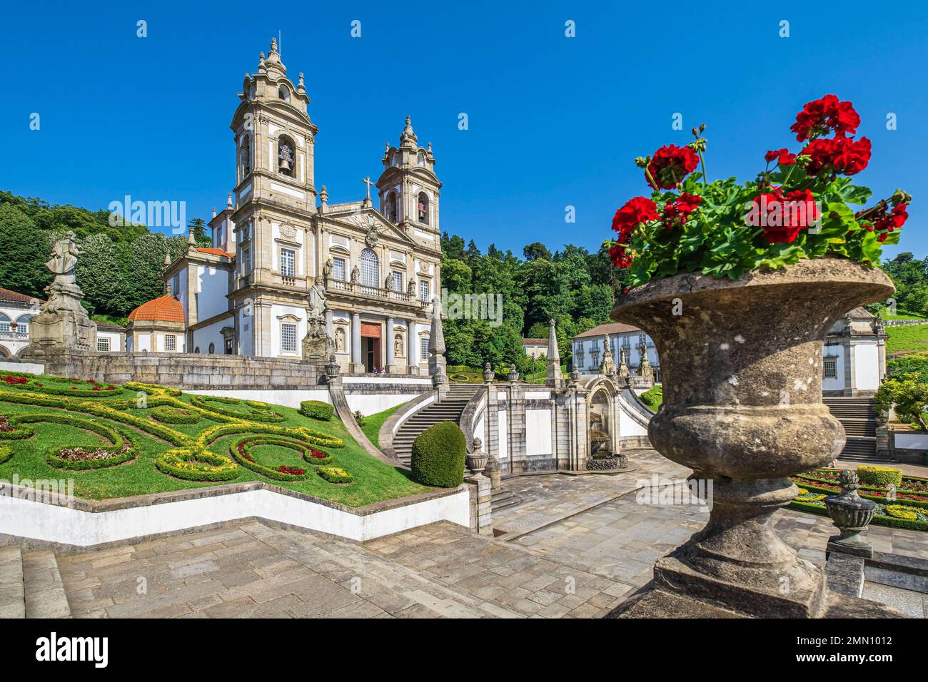 Portugal, Northern Region, Braga, sanctuary of Bom Jesus do Monte, a ...