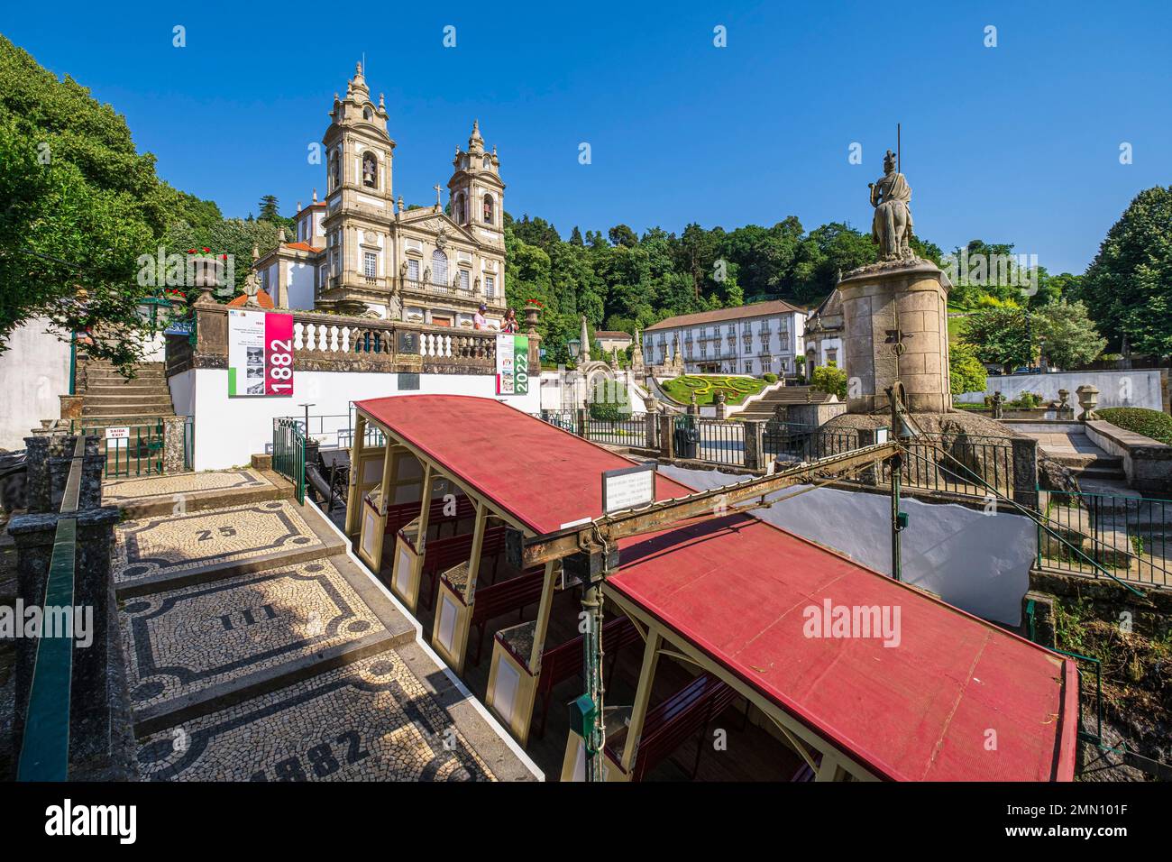 Portugal, Northern Region, Braga, sanctuary of Bom Jesus do Monte, a ...