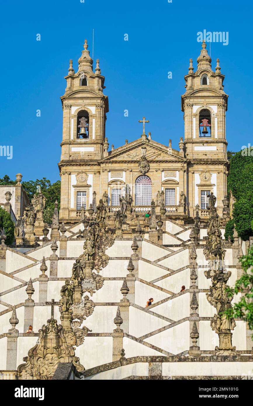 Portugal, Northern Region, Braga, sanctuary of Bom Jesus do Monte, a ...