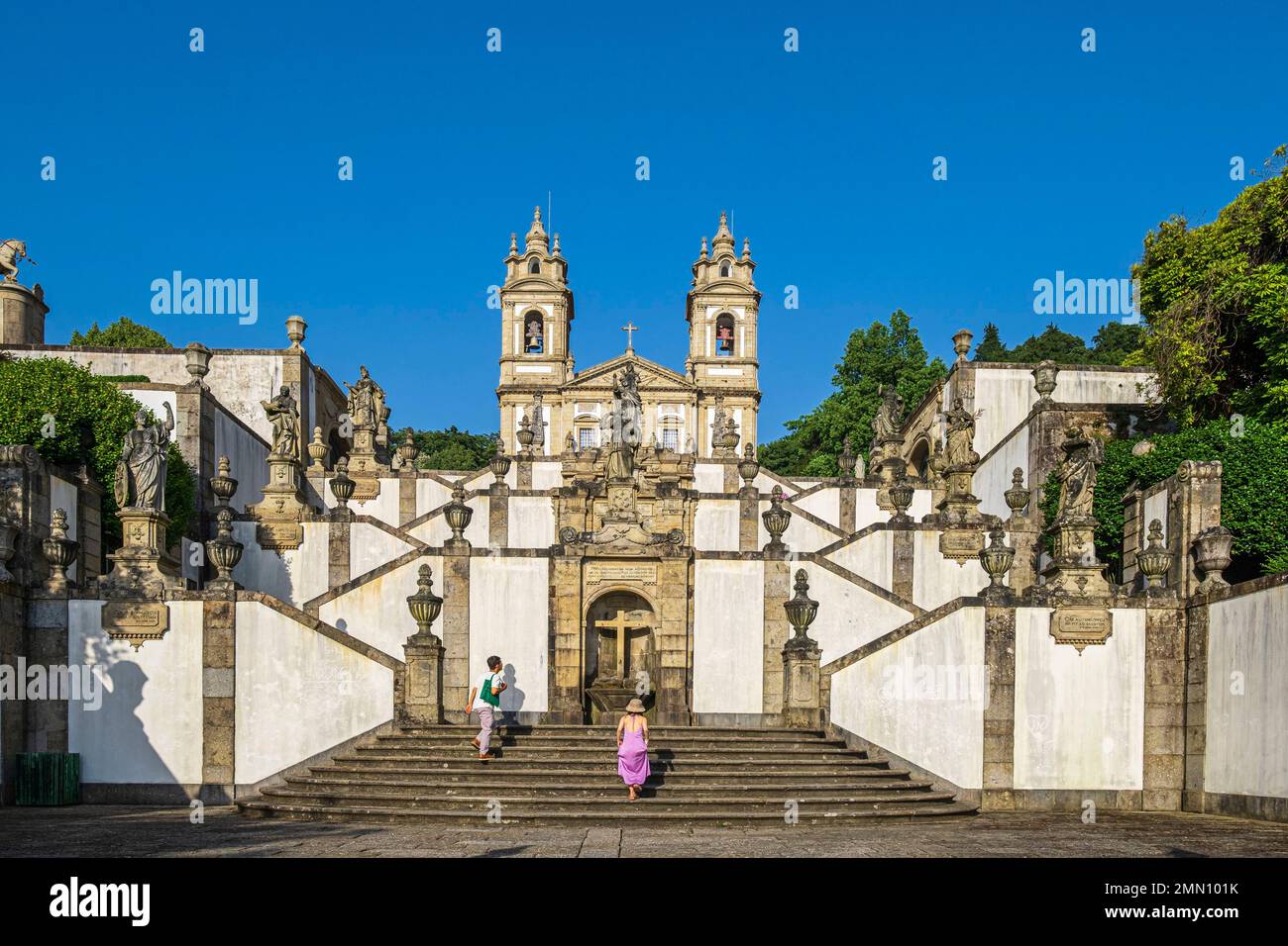 Portugal, Northern Region, Braga, sanctuary of Bom Jesus do Monte, a ...