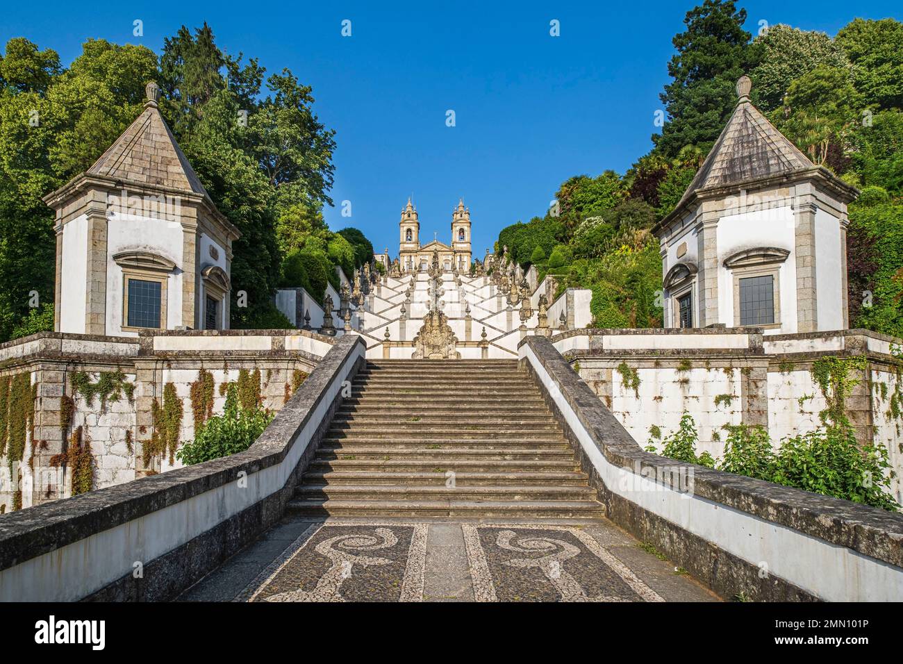 Portugal, Northern Region, Braga, sanctuary of Bom Jesus do Monte, a ...