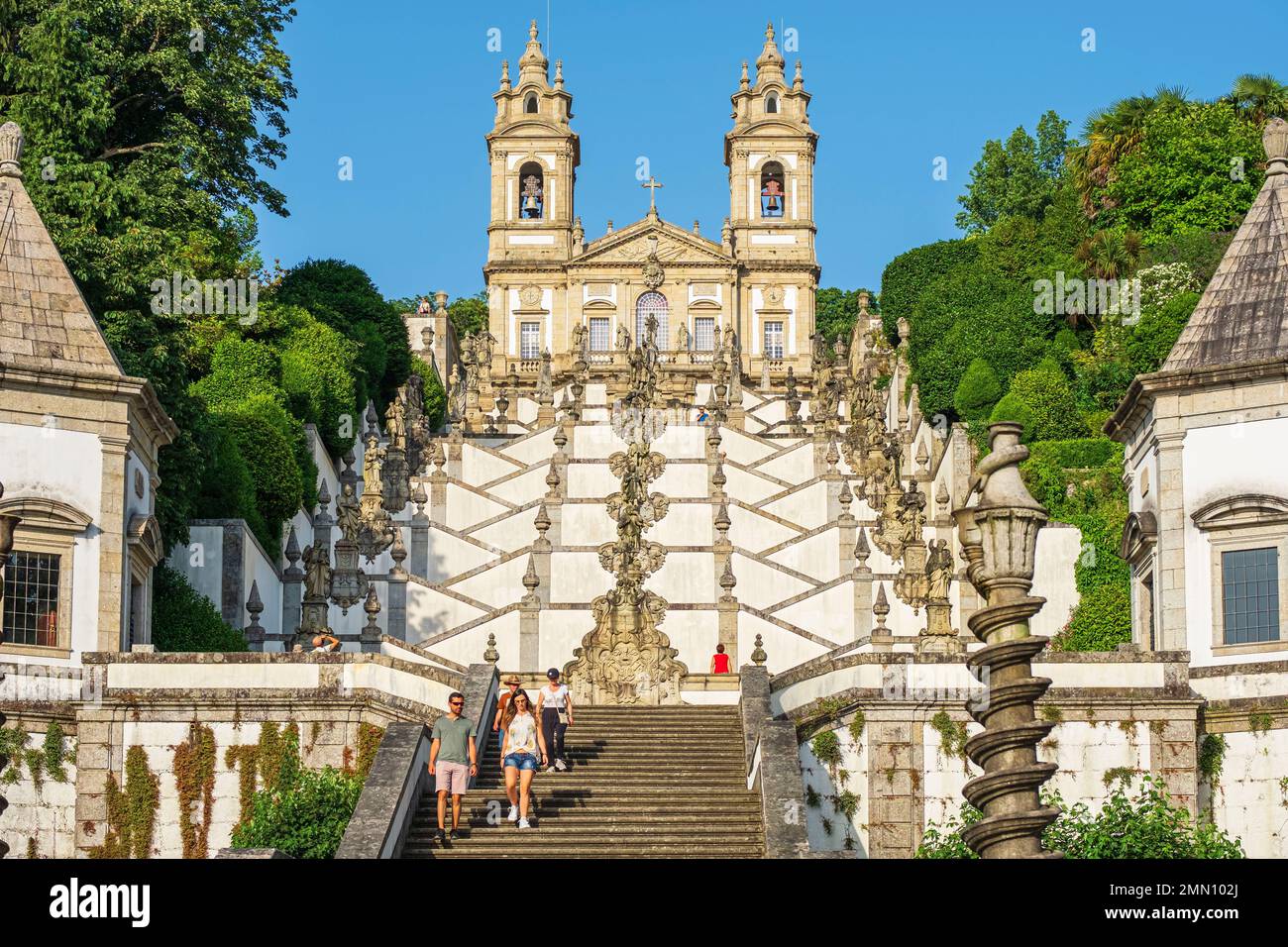 Portugal, Northern Region, Braga, sanctuary of Bom Jesus do Monte, a ...