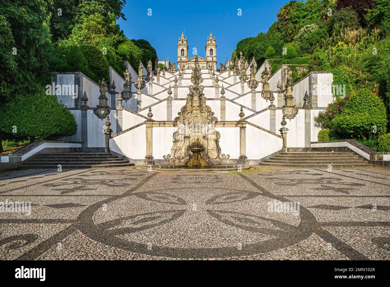 Portugal, Northern Region, Braga, sanctuary of Bom Jesus do Monte, a ...