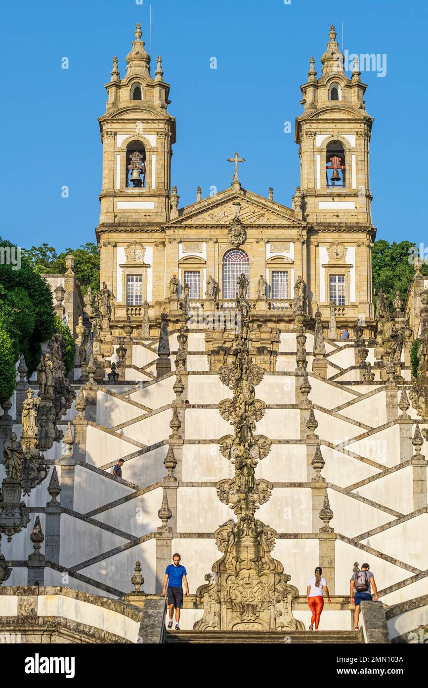 Portugal, Northern Region, Braga, sanctuary of Bom Jesus do Monte, a ...