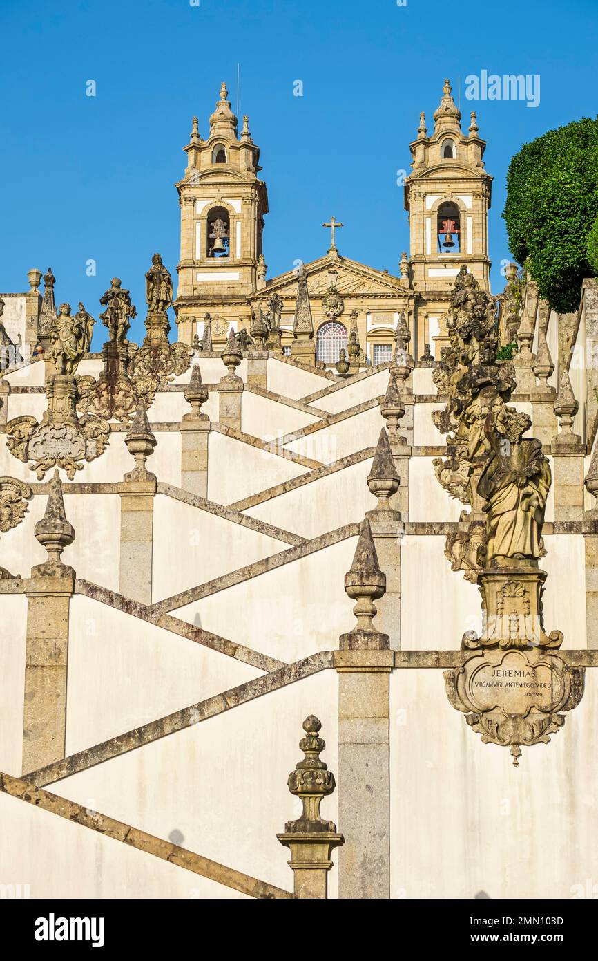Portugal, Northern Region, Braga, sanctuary of Bom Jesus do Monte, a ...