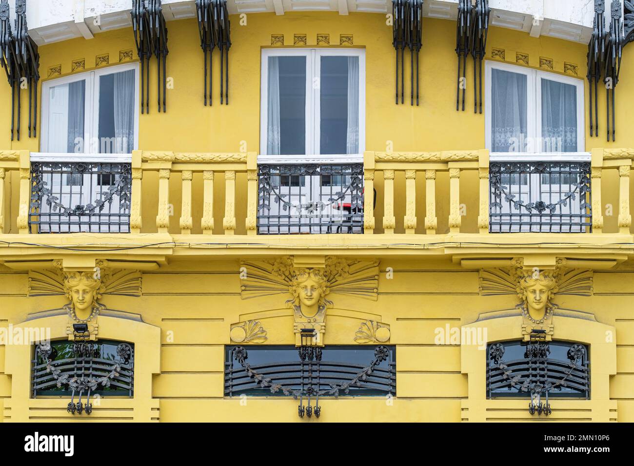 Spain, Galicia, A Coruña, Casa Rey by architect Julio Galan, Art ...