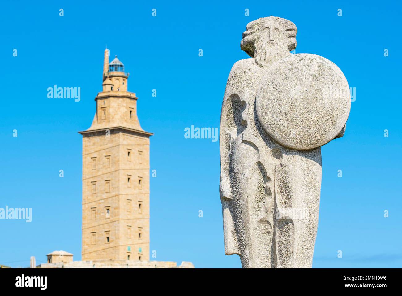 Spain, Galicia, A Coruña, Tower of Hercules, a Roman lighthouse built ...