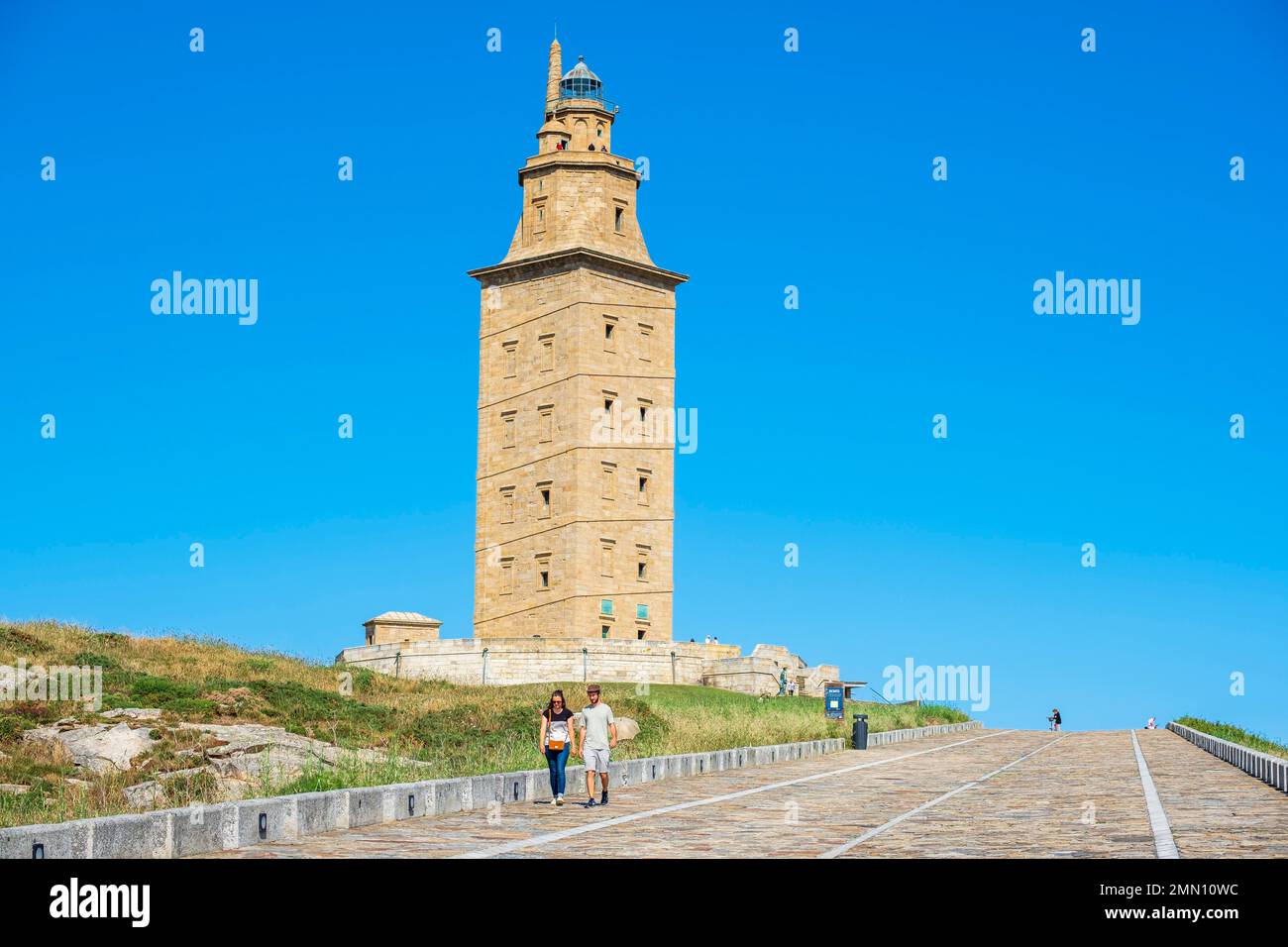 Spain, Galicia, A Coruña, Tower of Hercules, a Roman lighthouse built ...