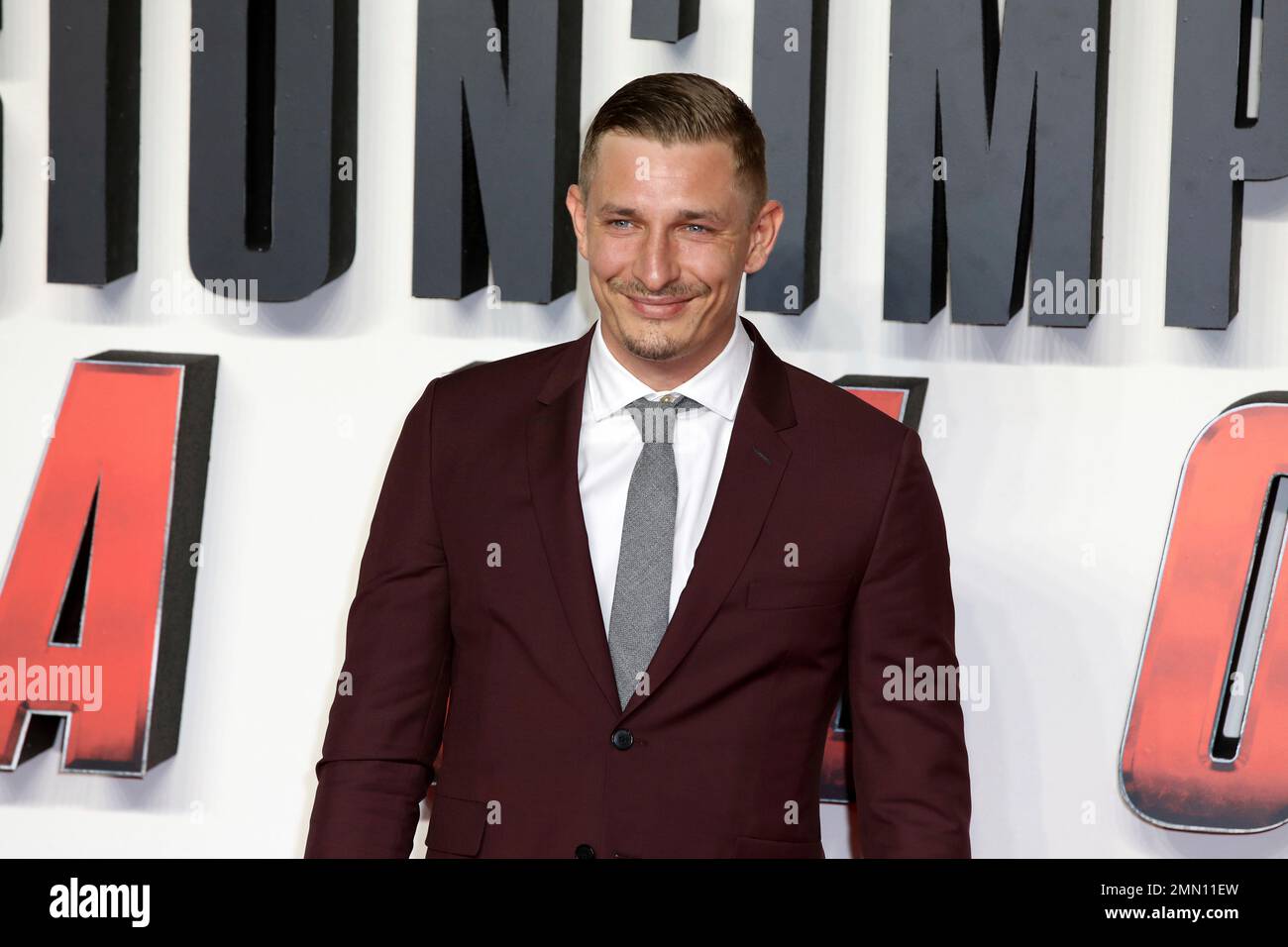 Actor Frederick Schmidt poses for photographers on arrival at the premiere of the film 'Mission ...