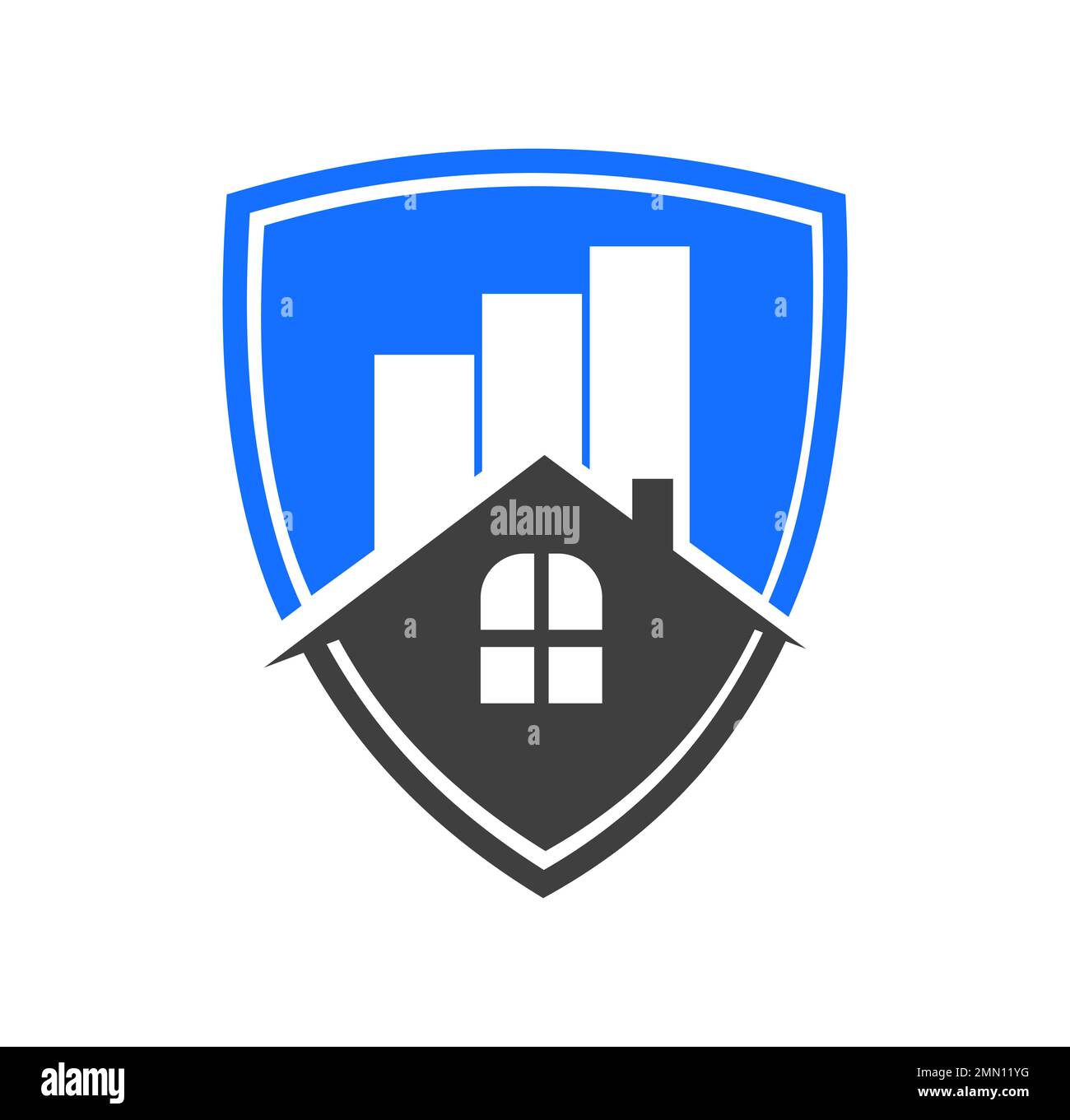 Home Shield Logo Vector Icon Sign illustration in white background ...