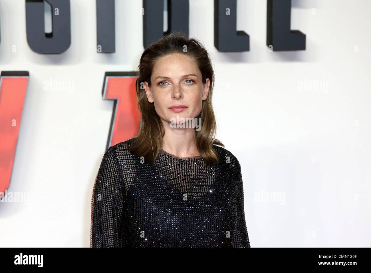 Actress Rebecca Ferguson poses for photographers on arrival at the ...