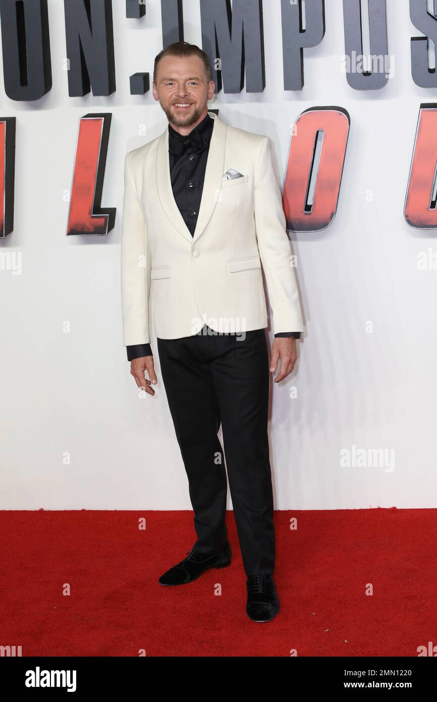 Actor Simon Pegg poses for photographers on arrival at the premiere of ...