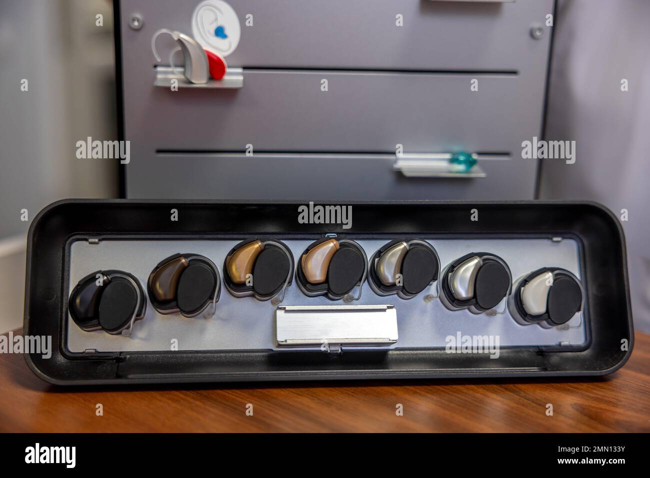 Close up picture of innovative hearing aid models Stock Photo - Alamy