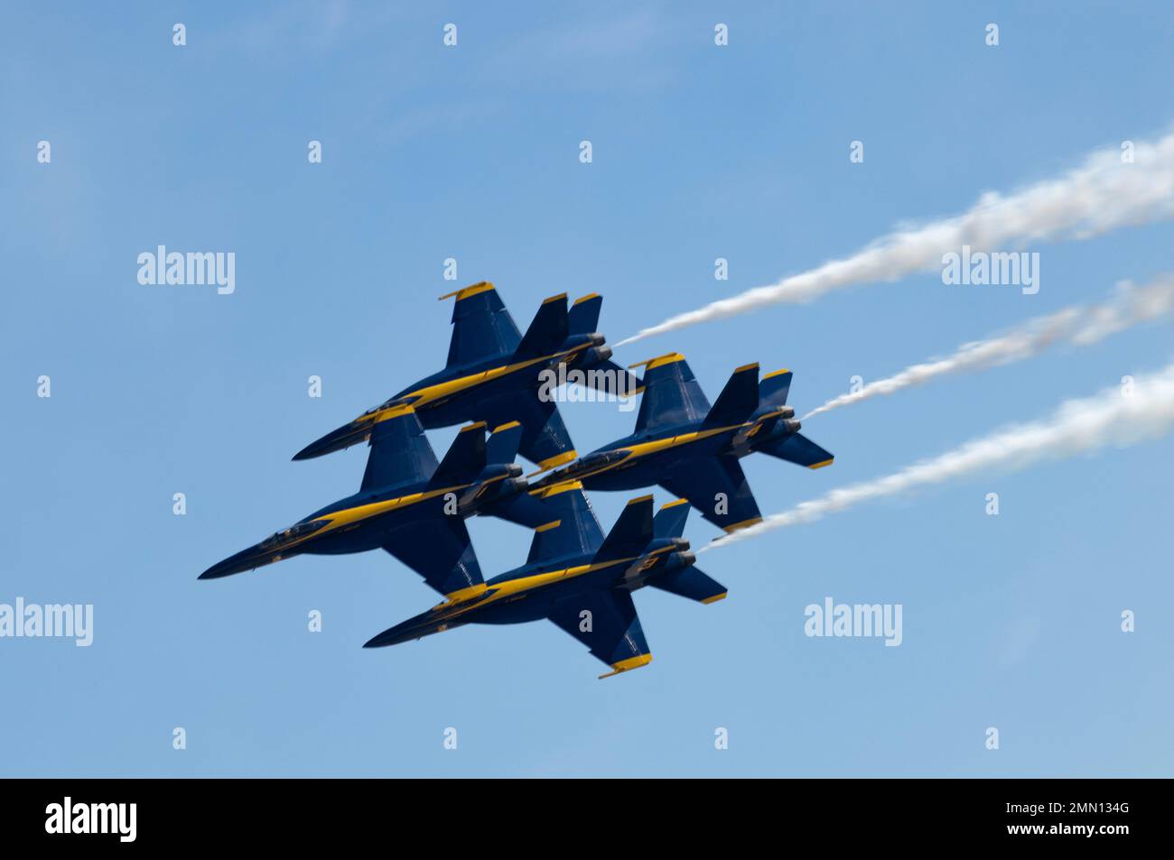 The U.S. Navy Blue Angels perform aerial maneuvers during the 2022 ...
