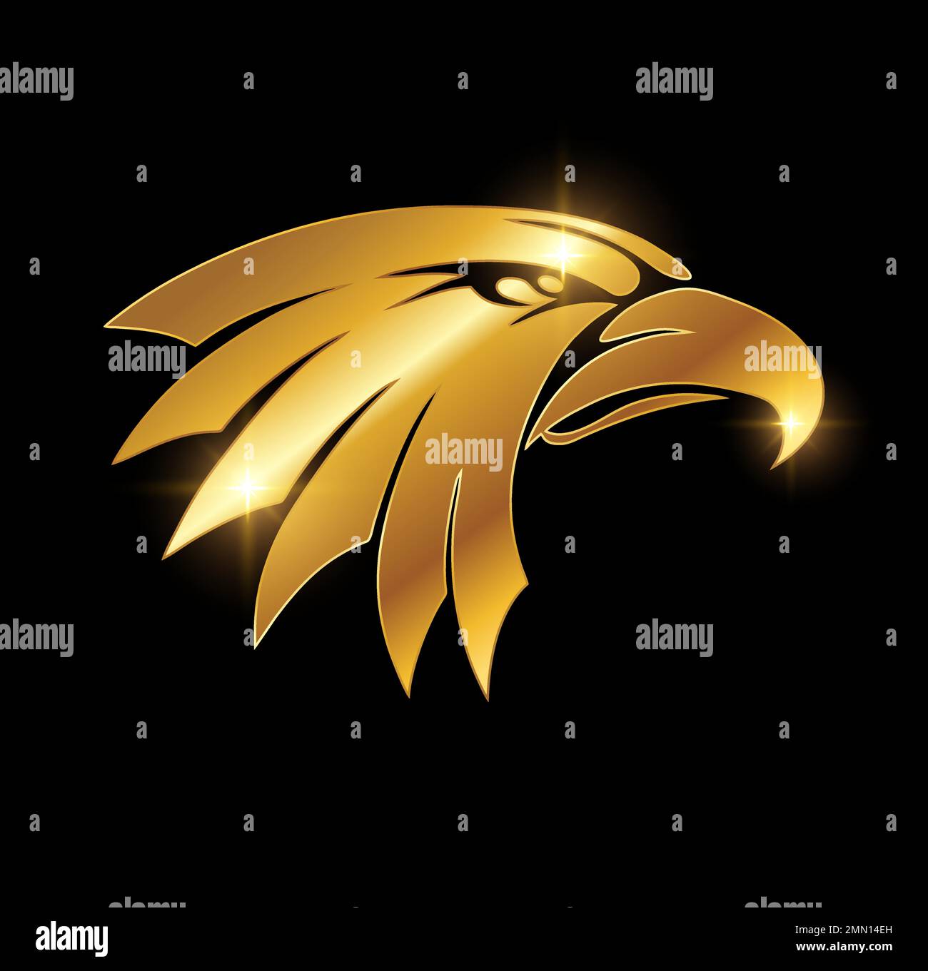 A vector Illustration in black background with gold shine effect of ...