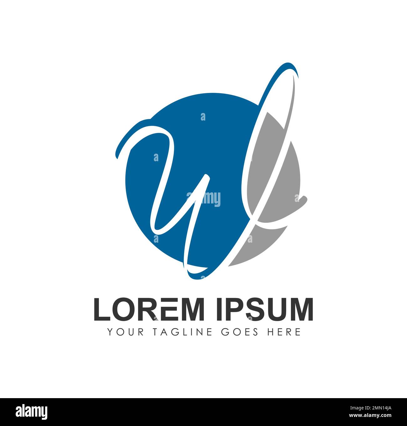 Monogram logo initial letters WL Vector Sign illustration in white ...