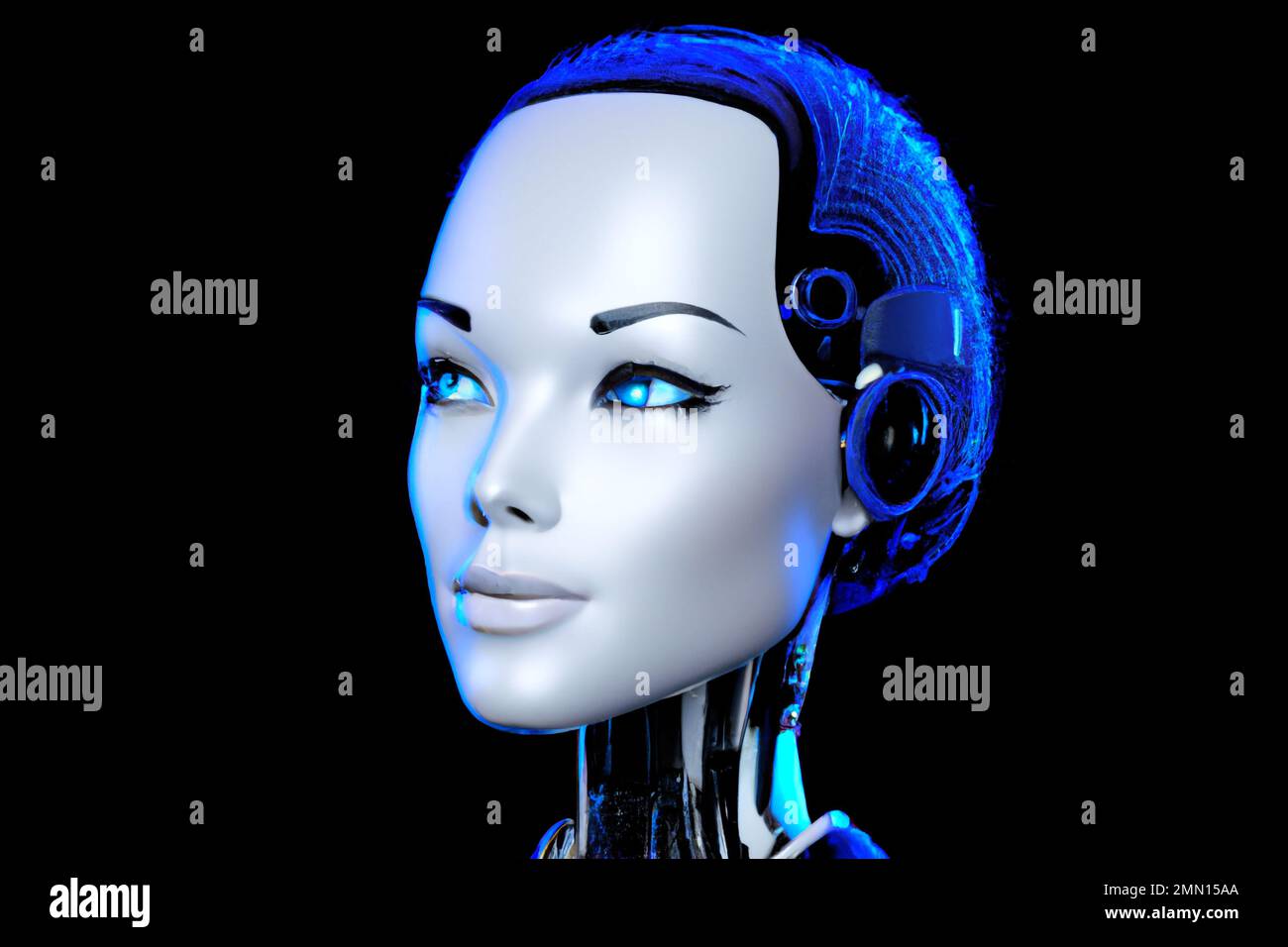 Cyber Girl humanoid robot with artificial intelligence – Digital 3D ...