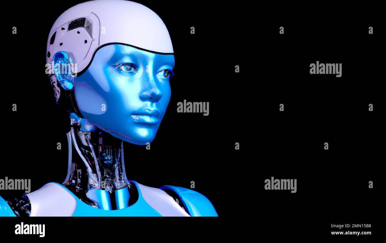 Cyber Girl humanoid robot with artificial intelligence – Digital 3D ...