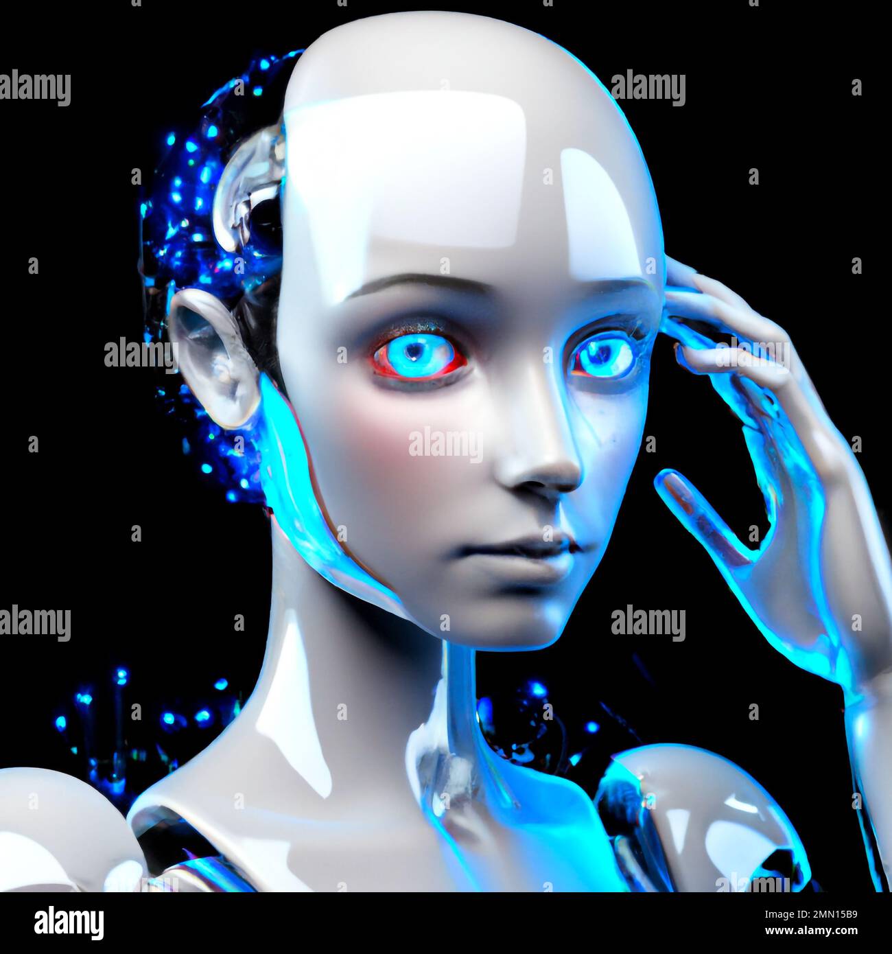 Cyber Girl humanoid robot with artificial intelligence – Digital 3D ...