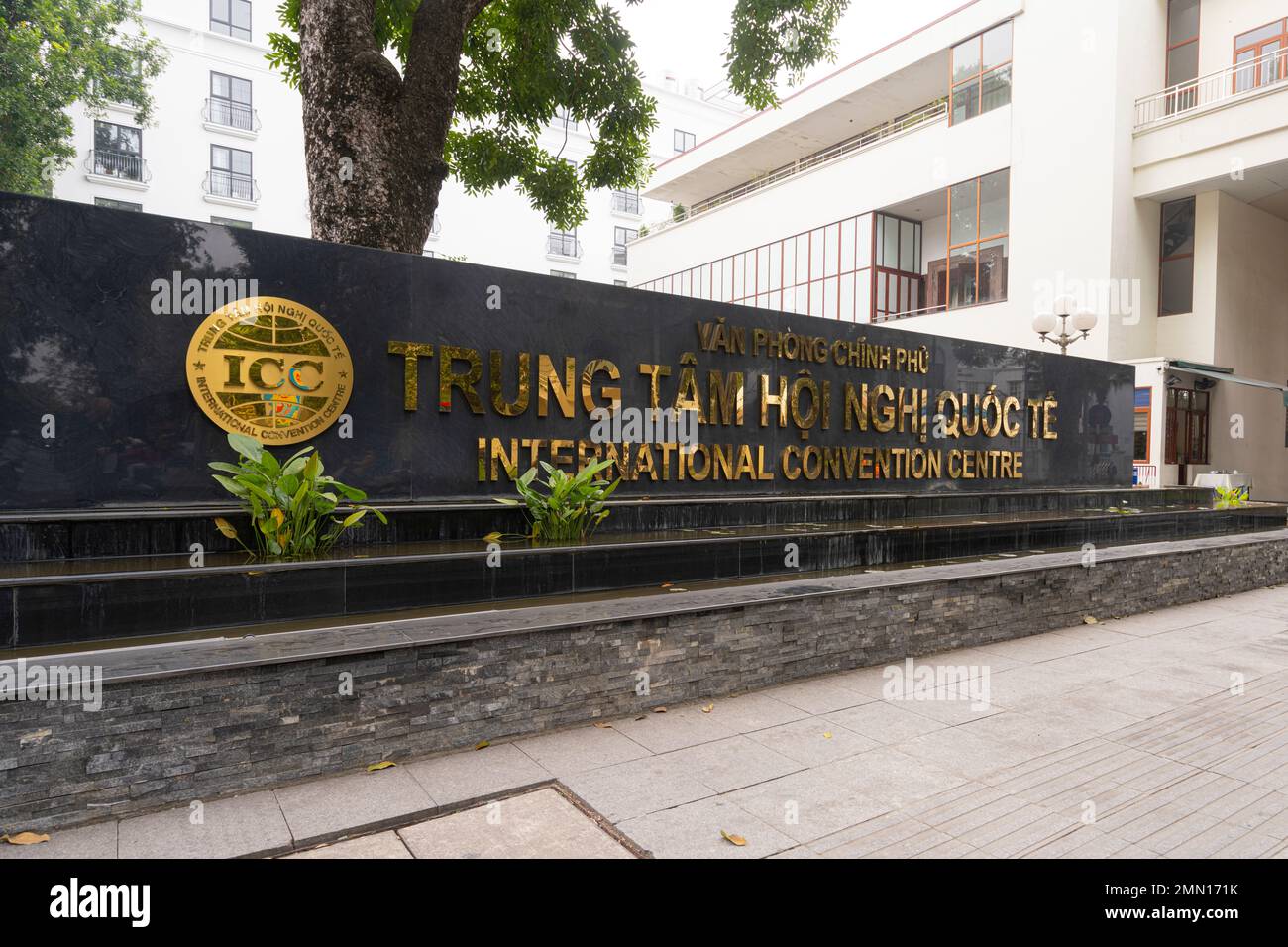 Hanoi, Vietnam, January 2023. The external view of the International ...