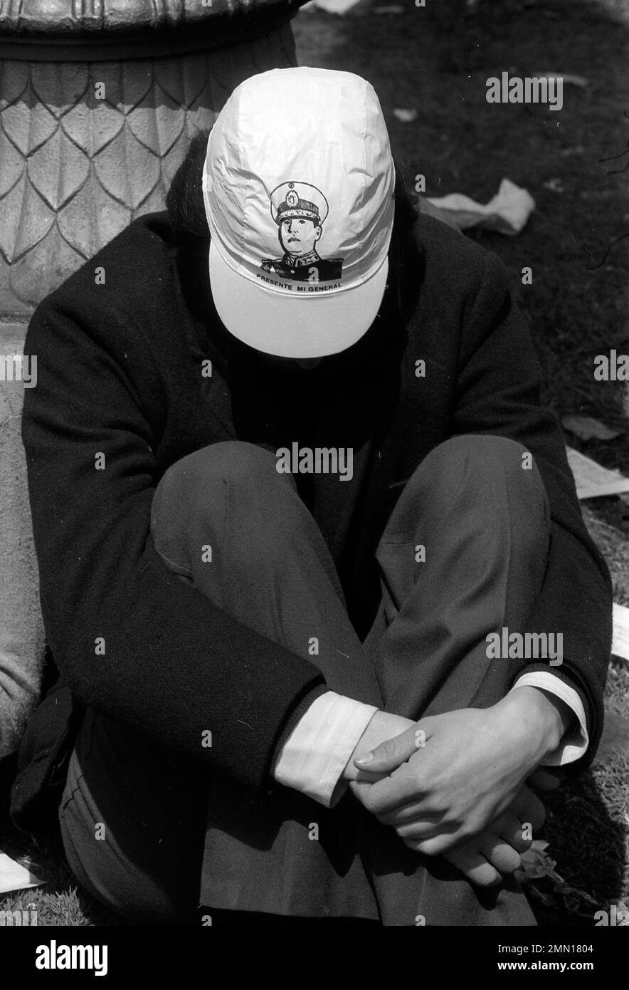 Peronist followers demonstrate support of Isabel Martínez de Perón ...
