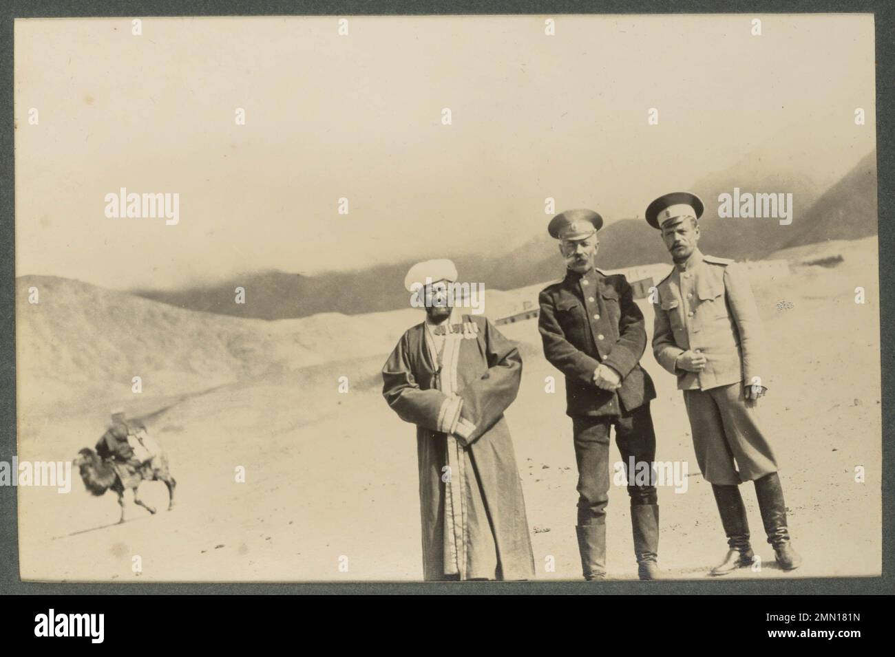 Czarist Russian officials at Pamirski Post near the Chinese border in ...