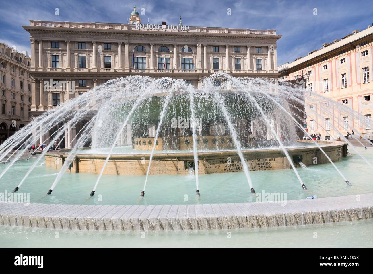 Italy, Genoa, Piazza de Ferrari Stock Photo - Alamy