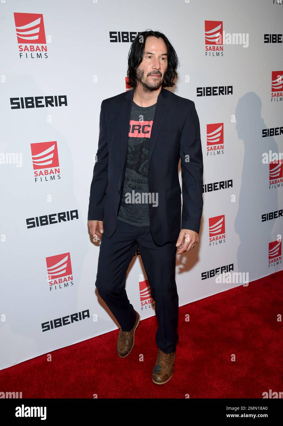 Actor Keanu Reeves attends the premiere of "Siberia" at Metrograph ...