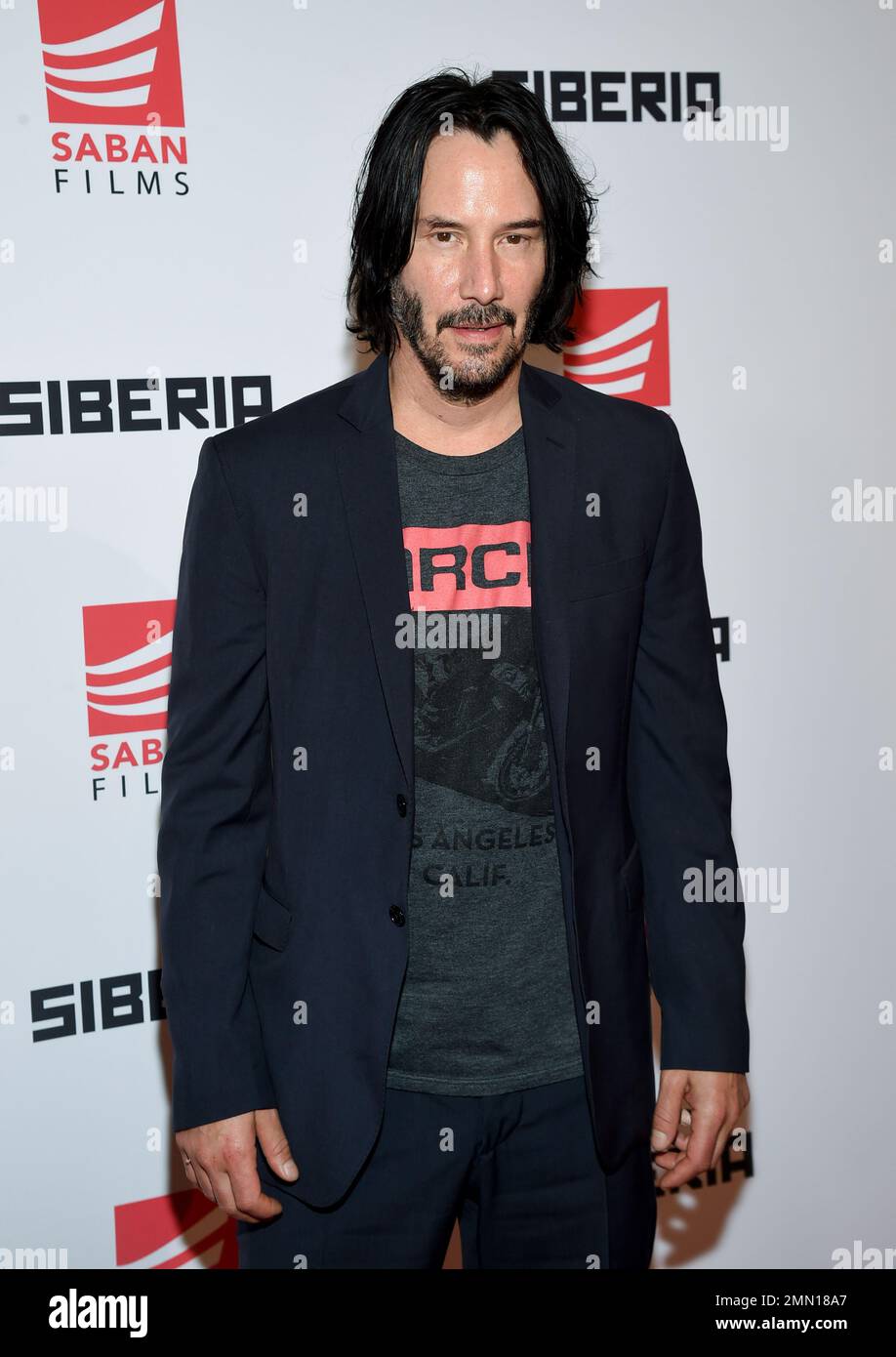 Actor Keanu Reeves attends the premiere of "Siberia" at Metrograph ...