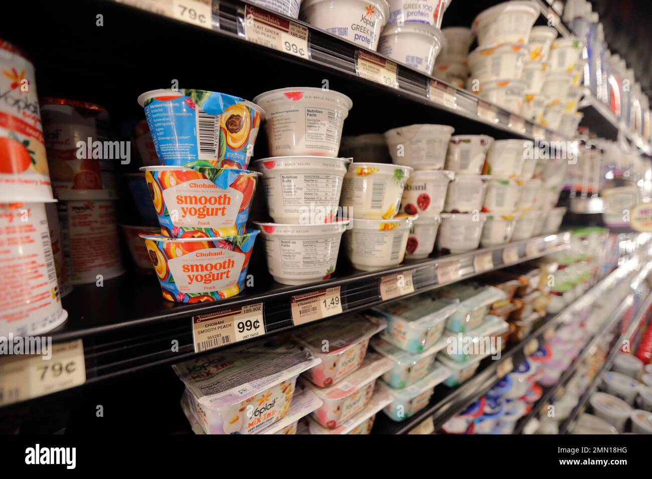 Yogurt is seen on display at a grocery store in River Ridge, La ...