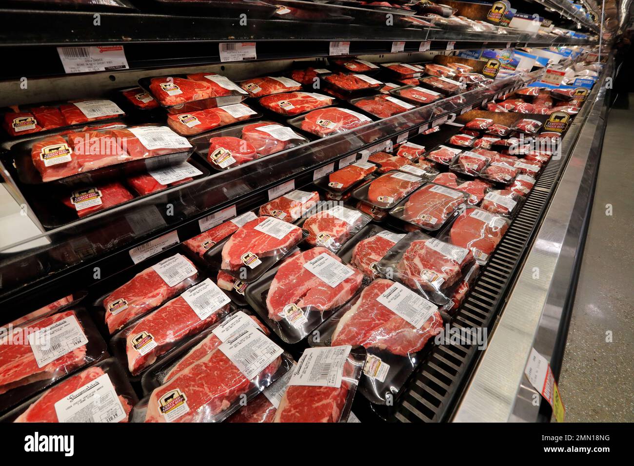 Meat is seen on display at a grocery store in River Ridge, La ...
