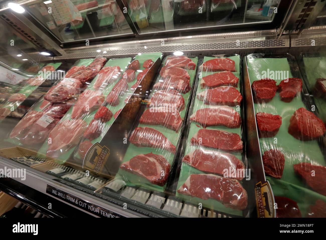 Meat is seen on display at a grocery store in River Ridge, La ...