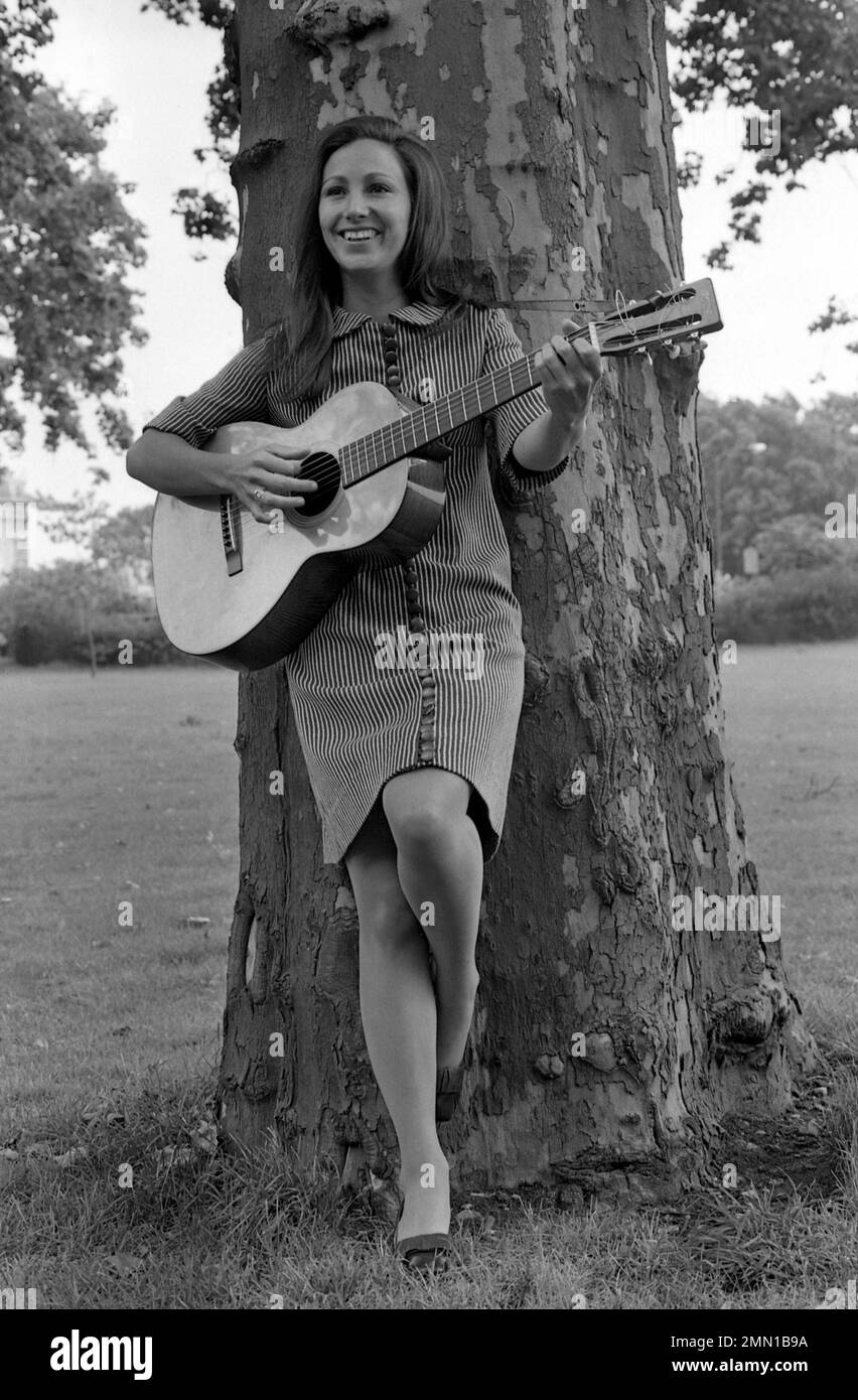 American folk singer Julie Felix, born in Santa Barbara, California ...